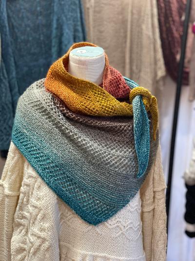 Touchstone Shawl Sample - Nantahala Micro Mini Skeins – The Fibre ...